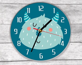 Monster wall clock | Etsy