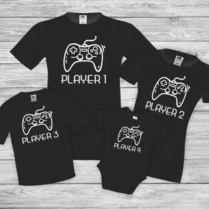 Player 1 Player 2 Shirt | Player 3 Tshirt | Family Gaming Shirts ...