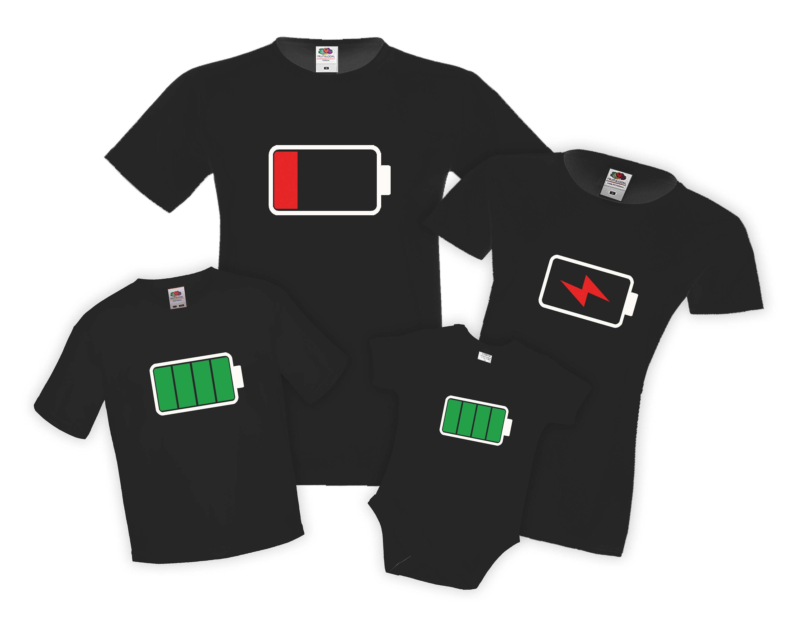 Batterie Low T-Shirt | Charged Batterie Tee | Vollbatterie Shirt ...