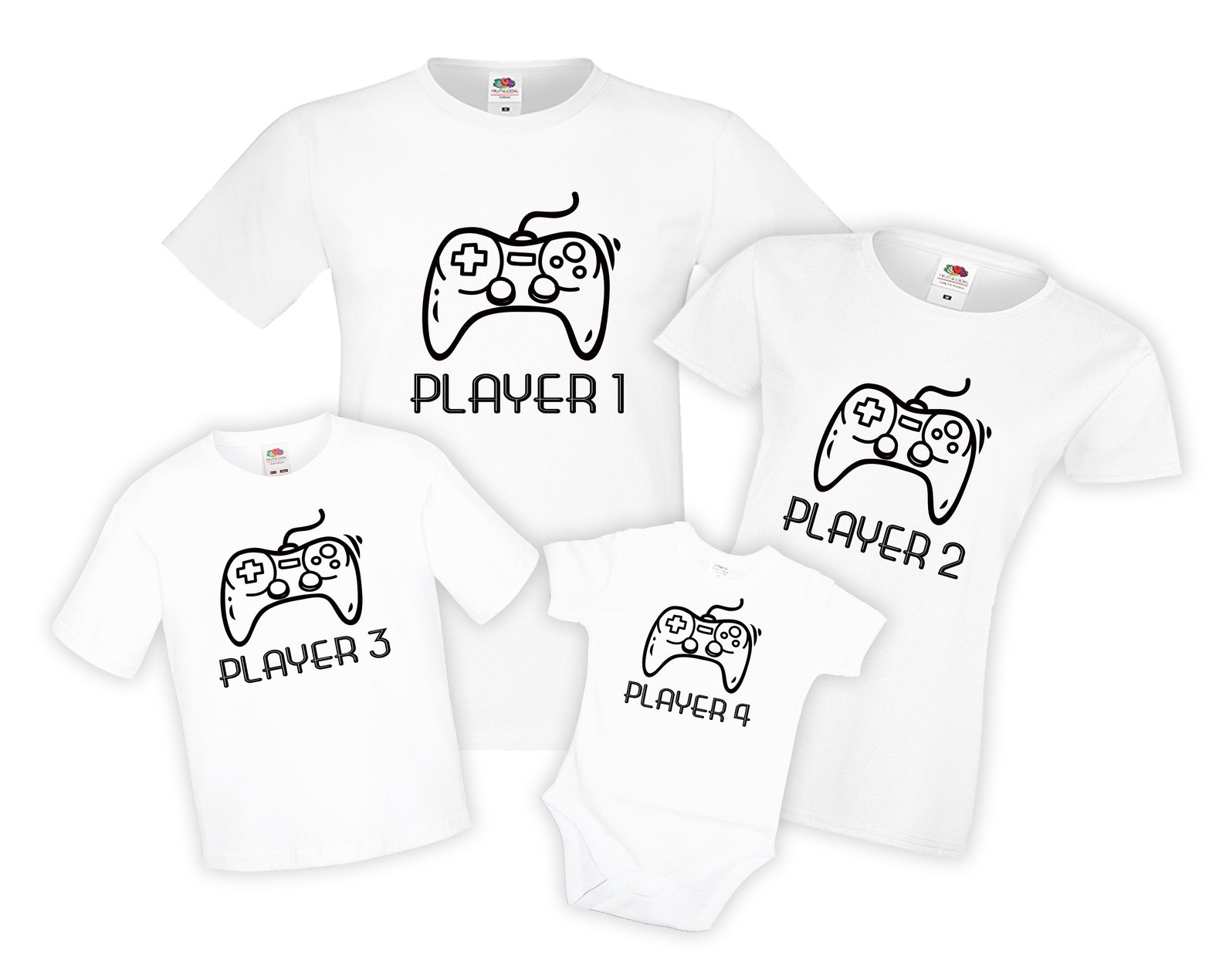 Player 1 Player 2 Shirt | Player 3 Tshirt | Family Gaming Shirts ...