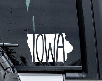 Iowa Home Decal Iowa Car Sticker Iowa Sticker Iowa Tumbler Decal Car ...