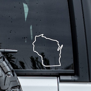 Wisconsin Outline Decal | State Decal | Wisconsin Tumbler Decal | Car ...