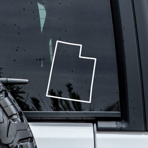 Utah Outline Decal | Utah Sticker | Utah Tumbler Decal | Car Window ...