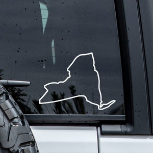 New York Outline Decal | New York Sticker | NY Tumbler Decal | Car ...