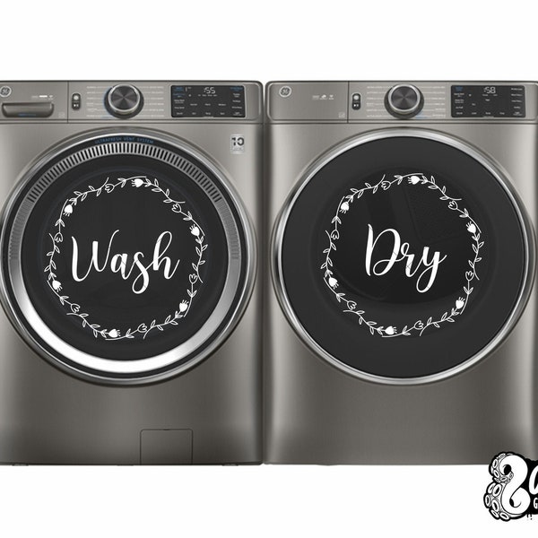 Modern Washer Dryer Decals - Etsy