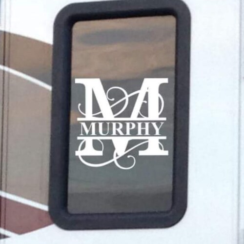 Personalized Last Name Decal Split Monogram Decal Family - Etsy