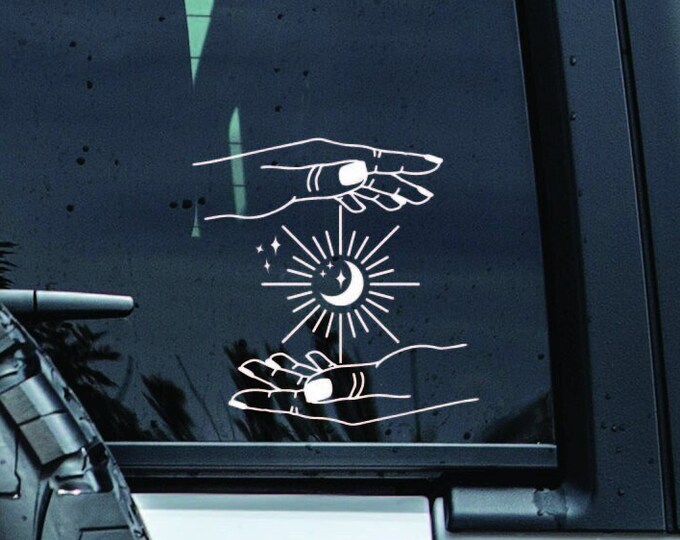 Holographic Moon Phase Decal, Moon Car Decal, Astrology Decal, Witchy ...