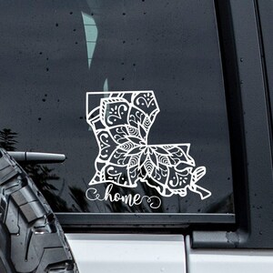 Louisiana Mandala Decal | Home State Decal | Louisiana Sticker | Floral ...