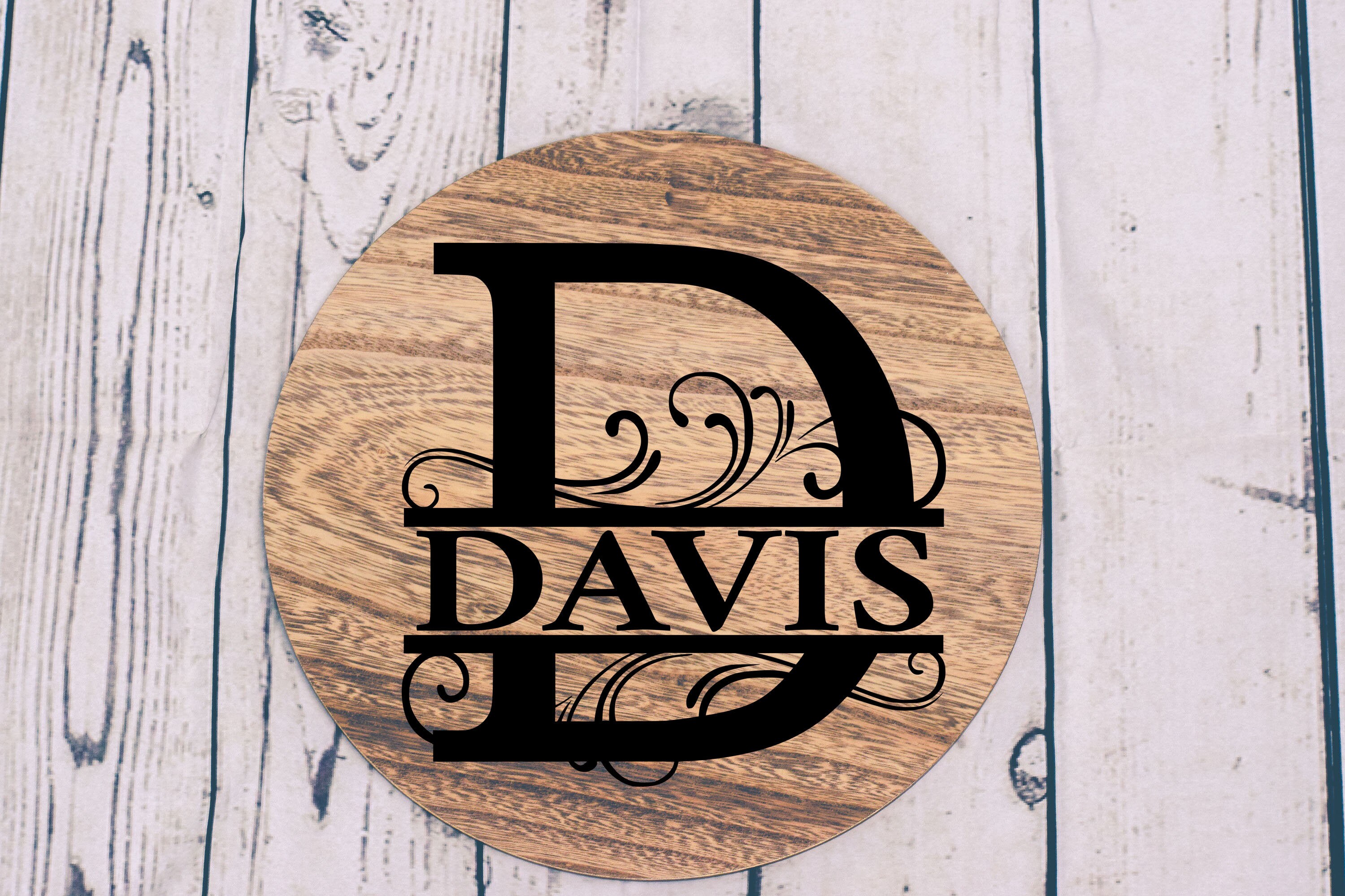 Personalized Last Name Decal RV Door Window Decal Split - Etsy