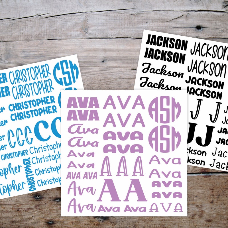 Personalized Name Sheet Stickers - Etsy