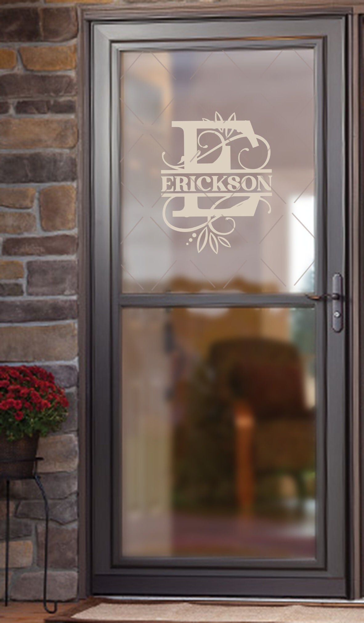 Personalized Last Name Decal Split Monogram Decal Family | Etsy