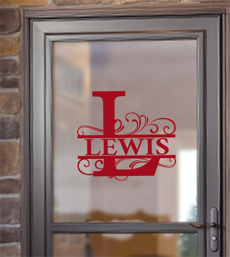Personalized Last Name Decal RV Door Window Decal Split - Etsy
