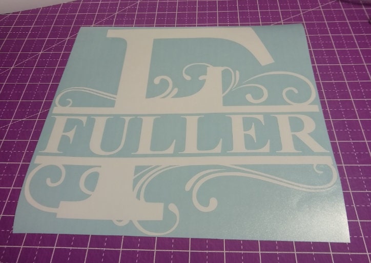 Personalized Last Name Decal RV Door Window Decal Split - Etsy