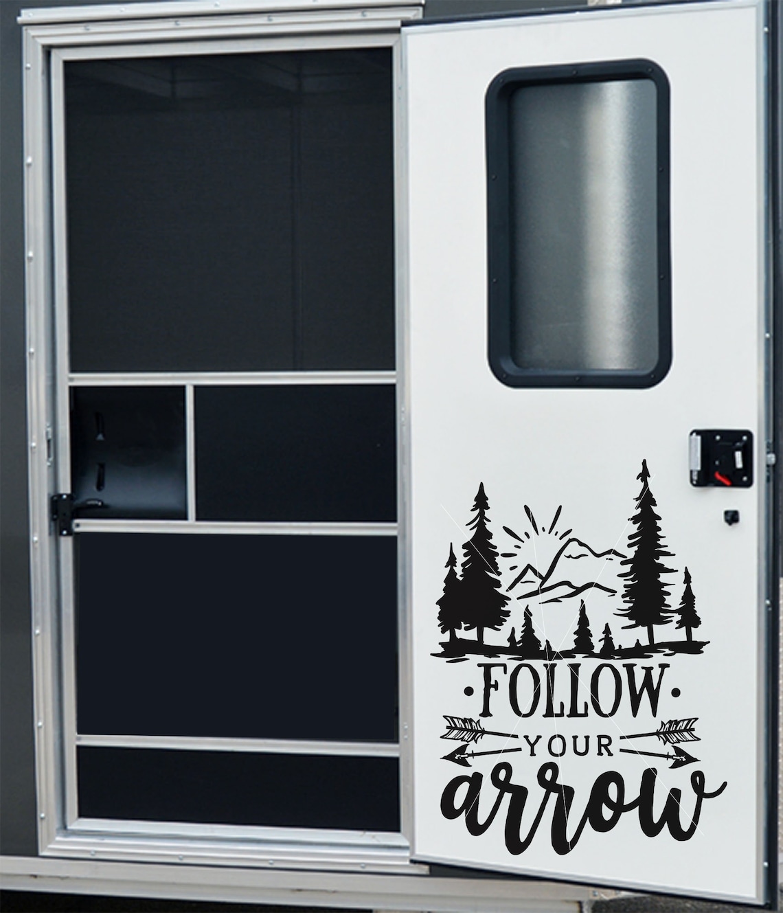 Follow Your Arrow Vinyl Decal | RV Decal | Large Camping Decal | 5th ...