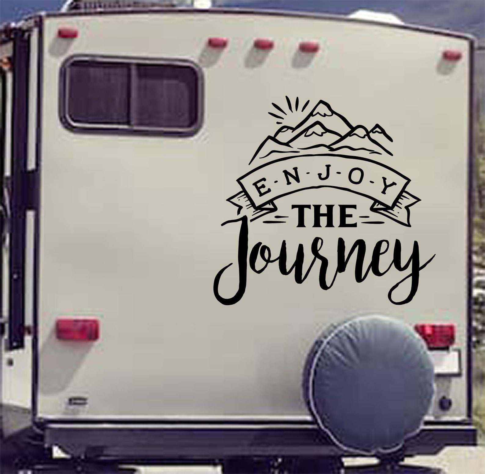 Enjoy the Journey Vinyl Decal | Large Camping Decal | RV Decal ...