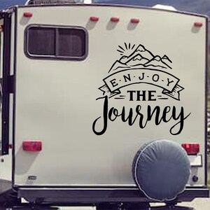 Enjoy the Journey Vinyl Decal | Large Camping Decal | RV Decal ...