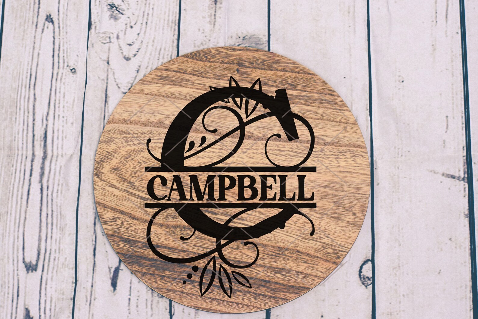 Personalized Last Name Decal Split Monogram Decal Family | Etsy