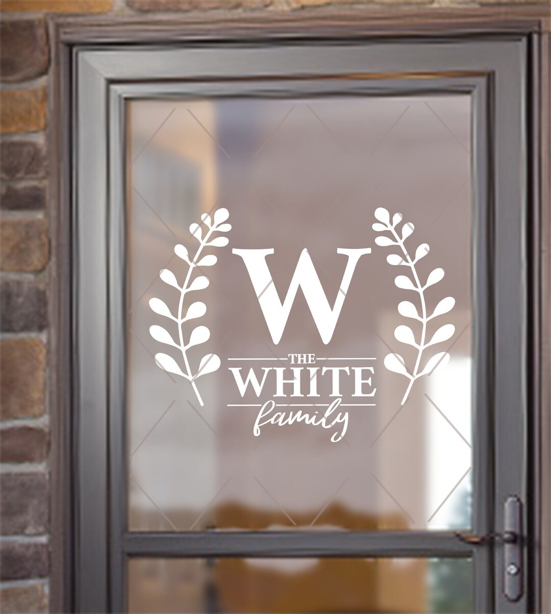 Personalized Family Last Name Monogram Decal | Front Door Decal | Wood ...