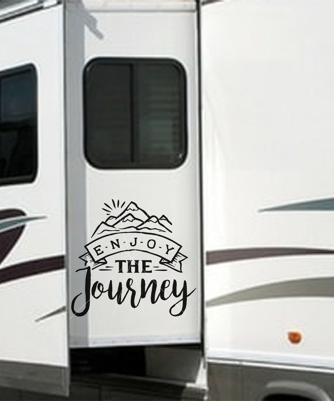 Enjoy the Journey Vinyl Decal | Large Camping Decal | RV Decal ...