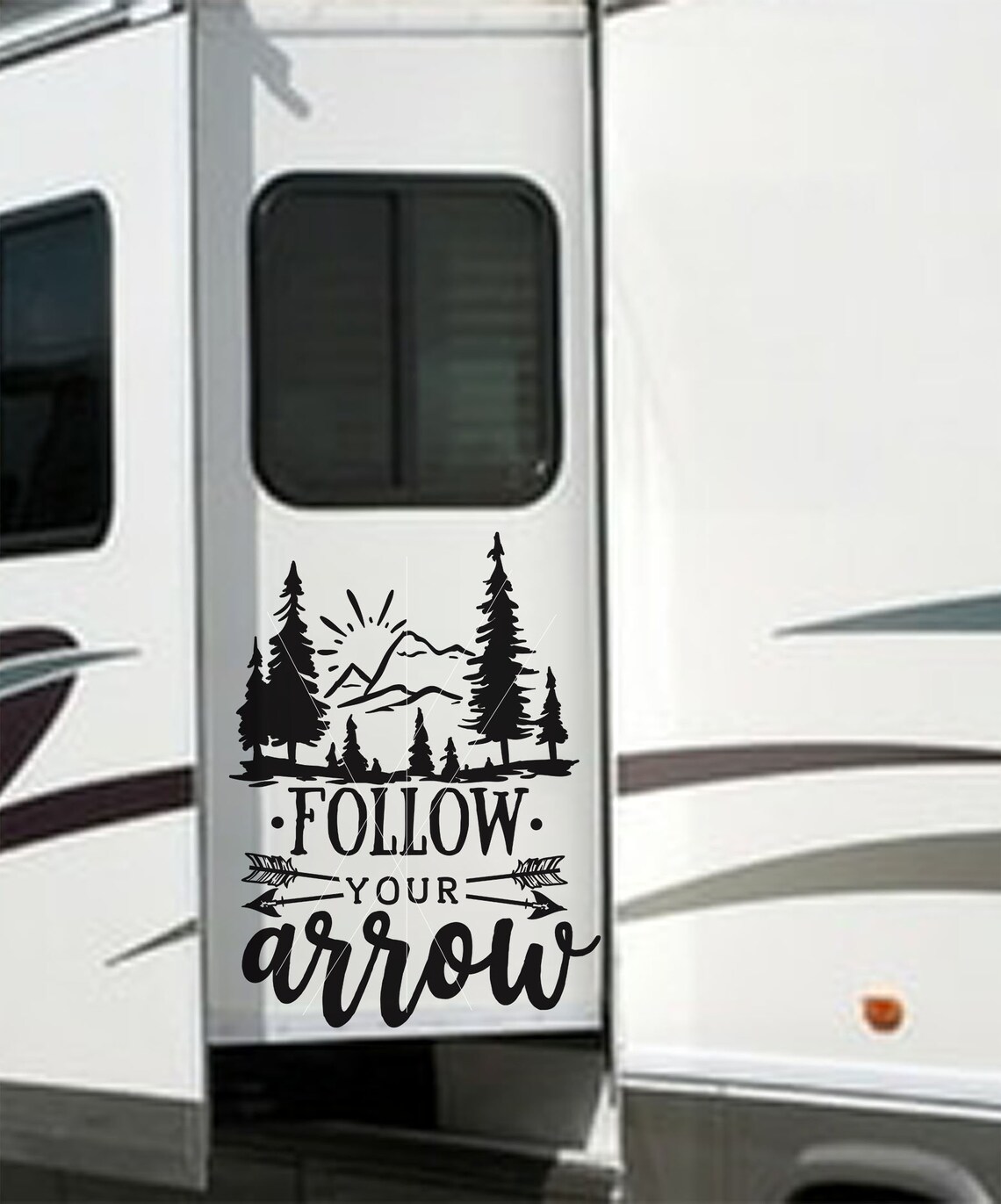 Follow Your Arrow Vinyl Decal | RV Decal | Large Camping Decal | 5th ...