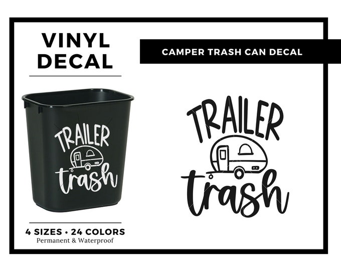 Trailer Trash Decal RV Decals Camper Decor Vinyl Trash - Etsy