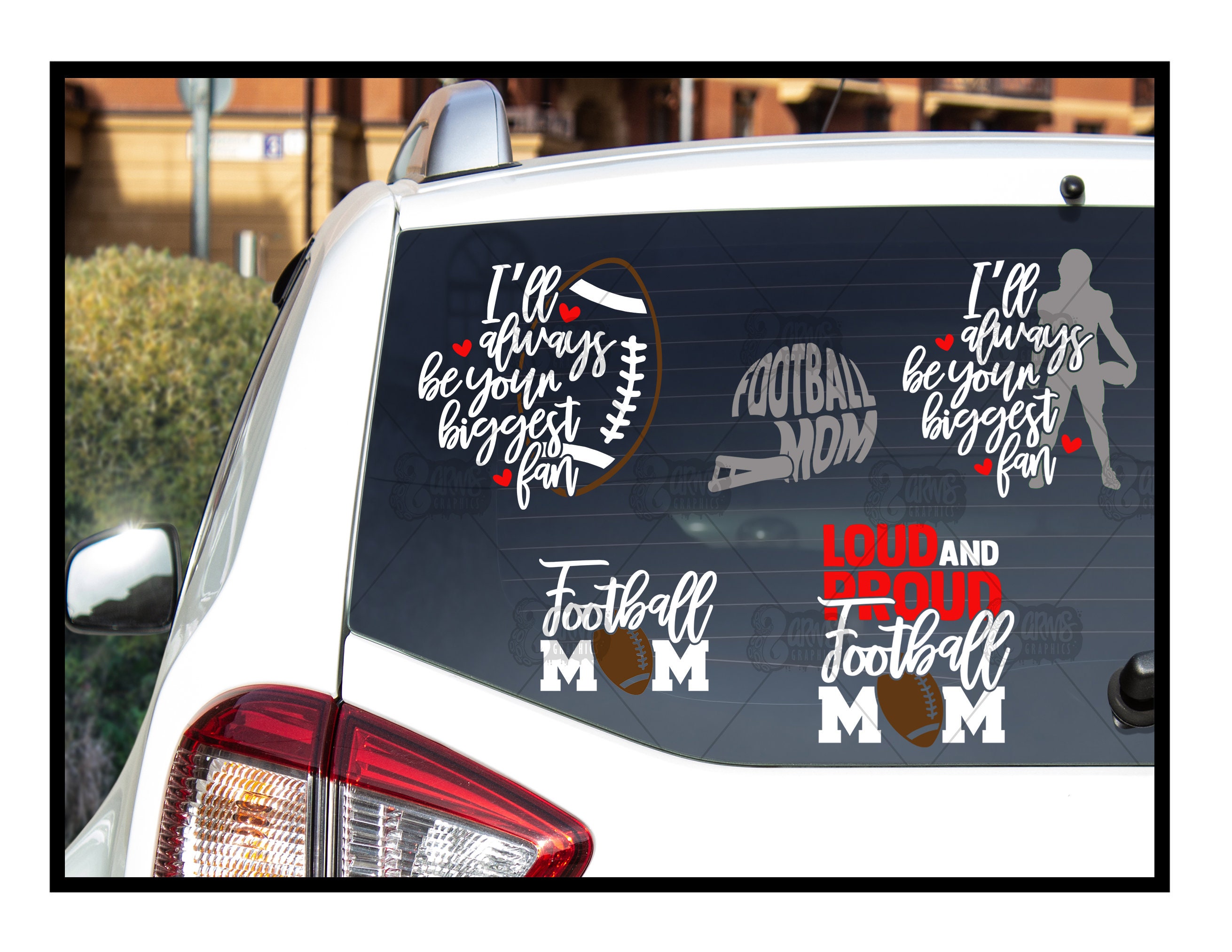 Football Mom Car Decal | Football Decal | Window Sticker | Sports Vinyl ...