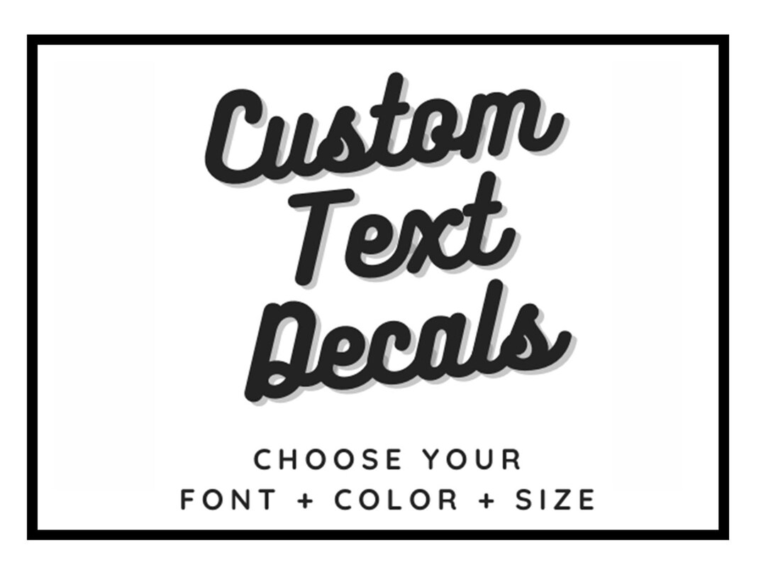 Custom Decal | Vinyl Lettering | Personalized Text | Name Decal | Vinyl ...