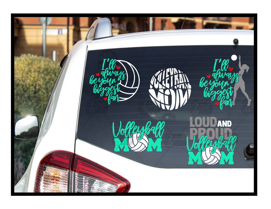 Volleyball Mom Car Decal | Volleyball Decal | Window Sticker | Sports ...