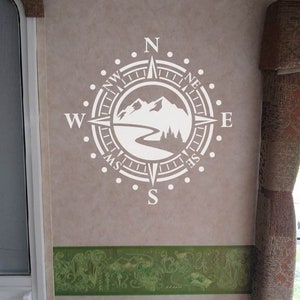 Compass Vinyl Decal | RV Decal | Large Camping Decal | 5th Wheel Vinyl ...