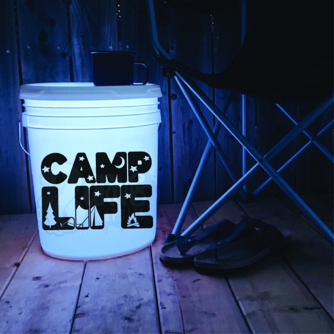 Camp Life Decal | Bucket Decal | Camping Vinyl Decal | Camping ...