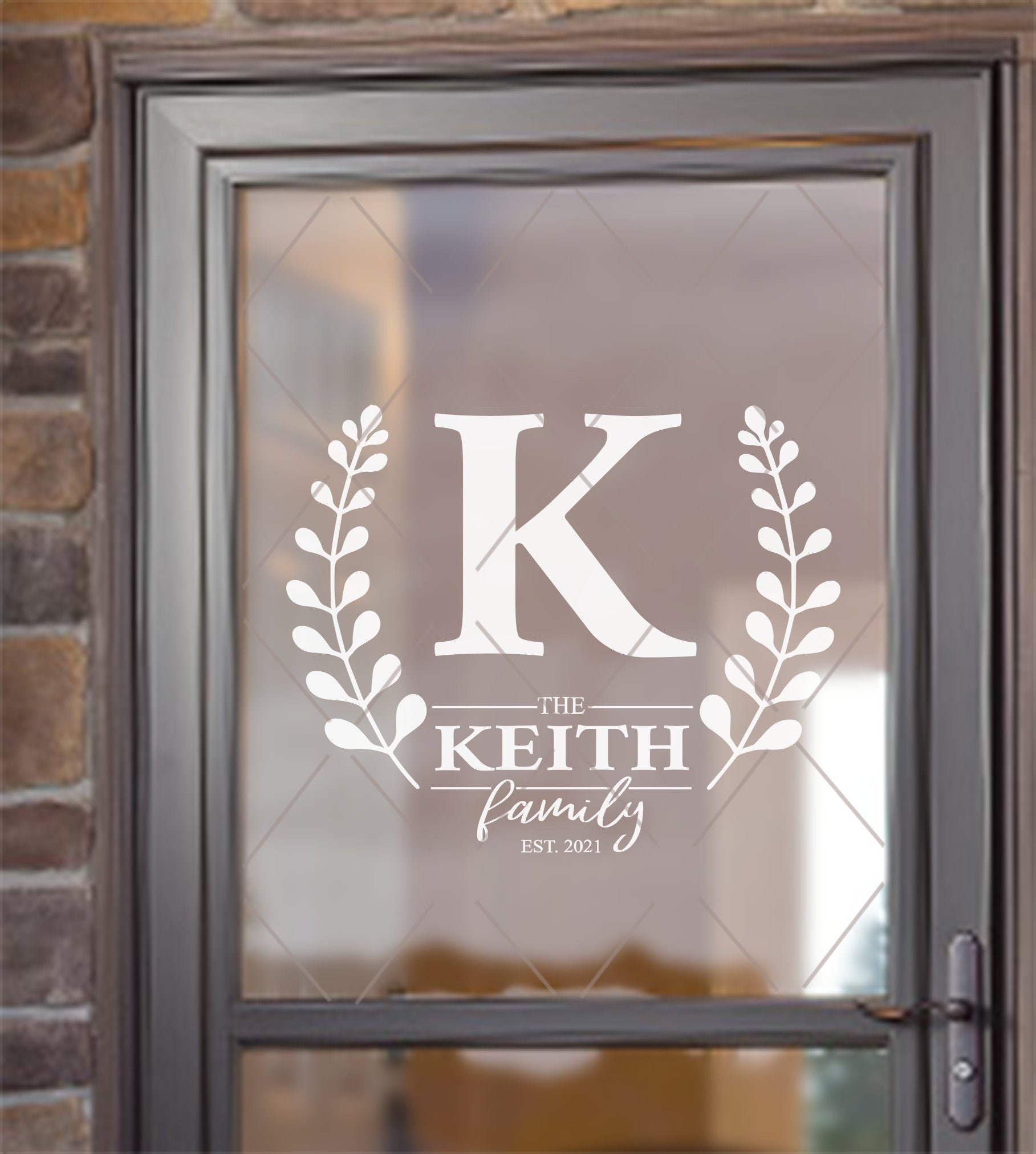 Front Door Decal Personalized Storm Door Decal Family | Etsy