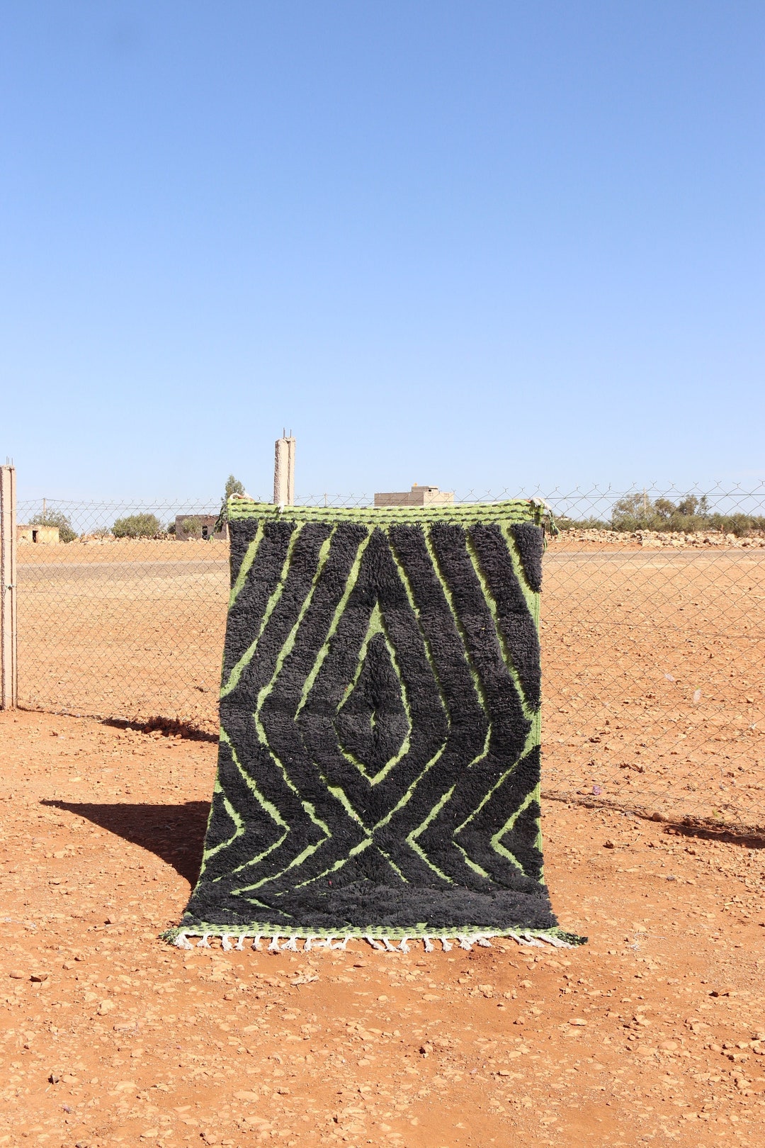 Geometric Moroccan Rug, Custom Fabulous Moroccan Rug From Boujaad, Boho ...