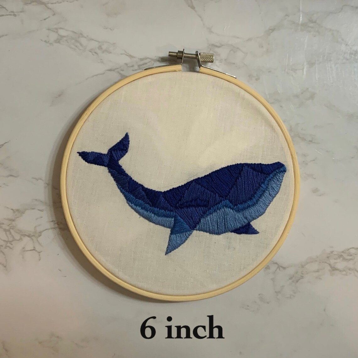 Embroidered Whale | Wall Art - Etsy