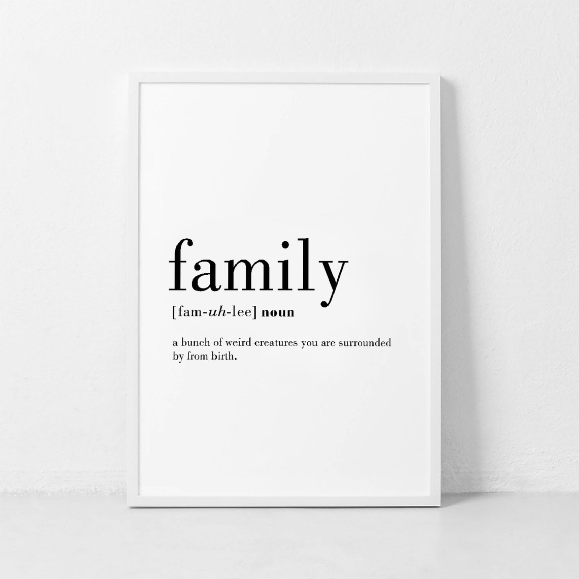 Family Definition Art Family Definition Funny Definition - Etsy