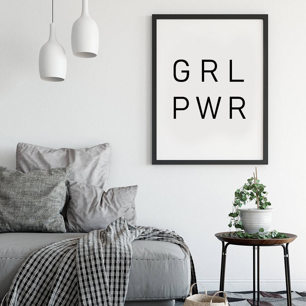 Grl Pwr Print, Girl Power Print, Feminist Prints, Bedroom Wall Art ...