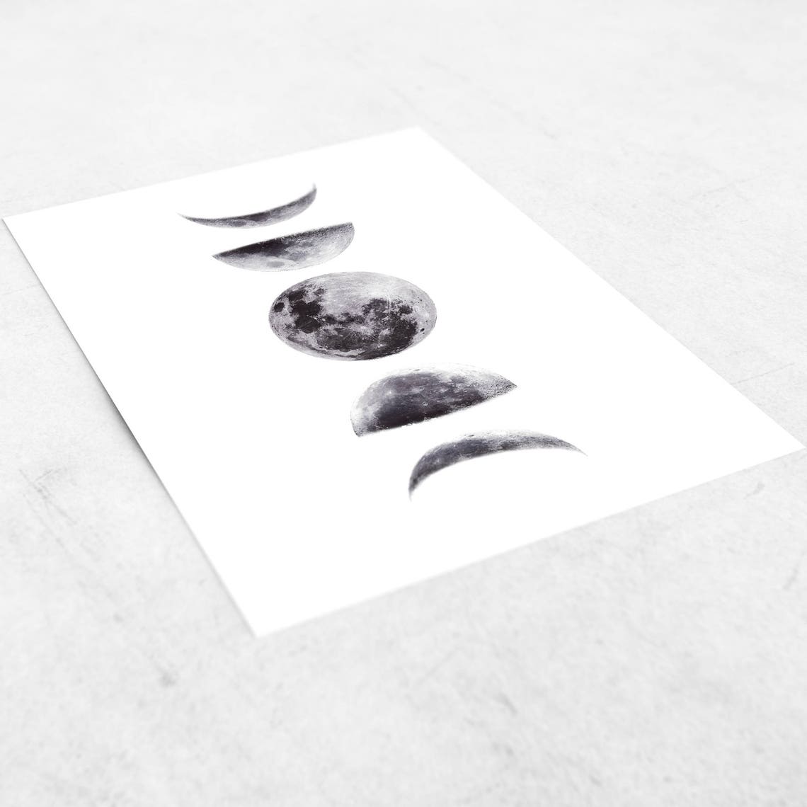 Moon Phases Print Moon Print Moon Poster La Lune Print - Etsy