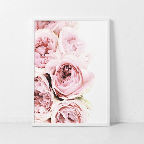 Pink Peonies Print Peony Flower Print Wall Decor Wall Art - Etsy