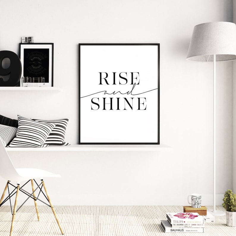 Rise and Shine Rise and Shine Print Rise and Shine Sign | Etsy