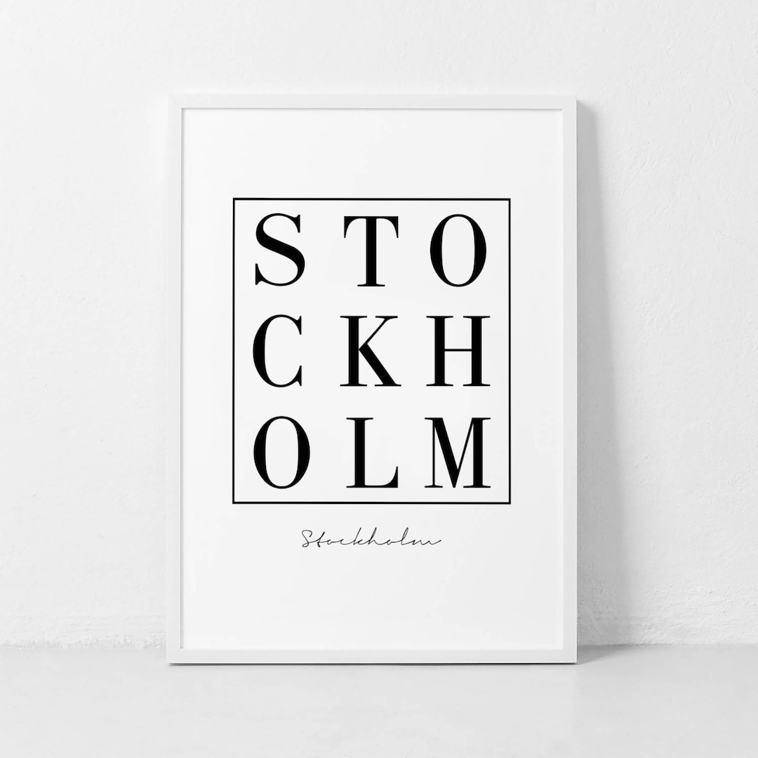 Stockholm Print, Sweden Poster, Printable Coordinates, Swedish Art ...