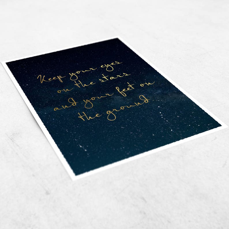 Keep Your Eyes on the Stars Print, Star Galaxy Print, Universe Prints ...