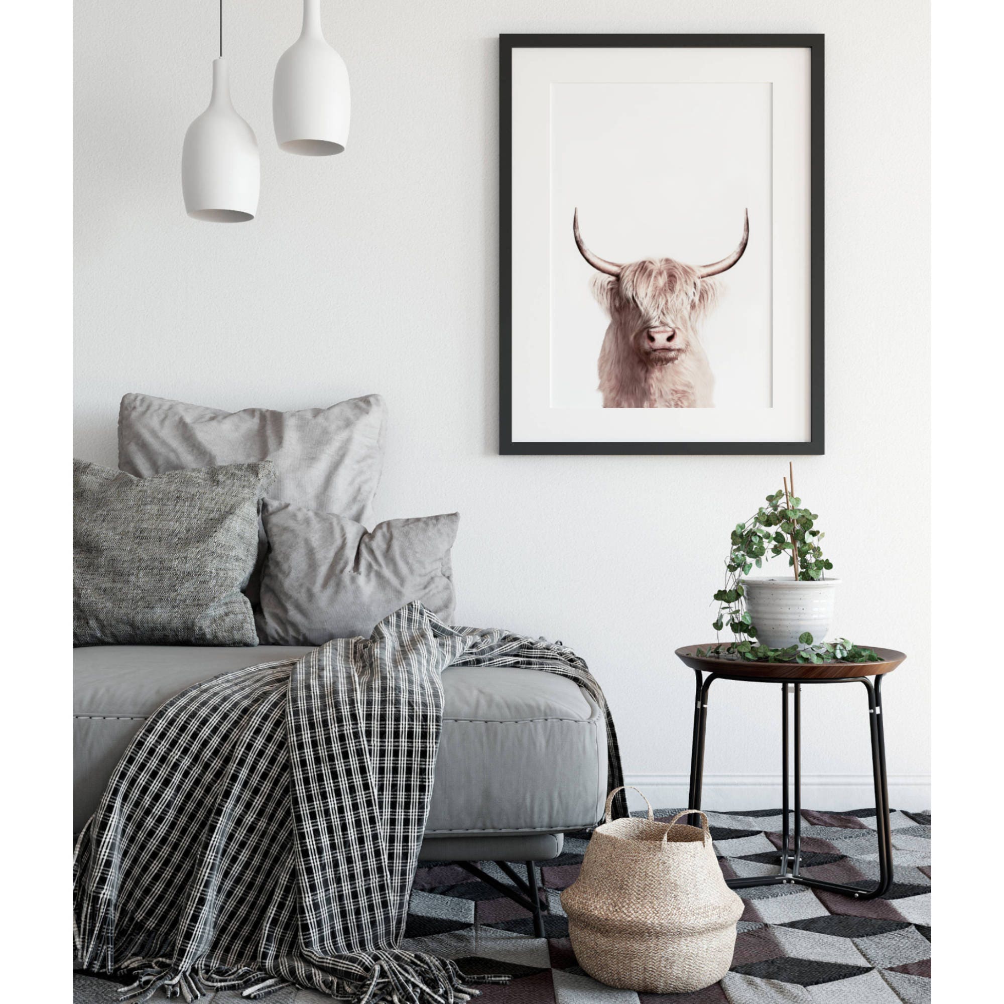 Highland Cow Print Cow Poster Cattle Photography Animal - Etsy