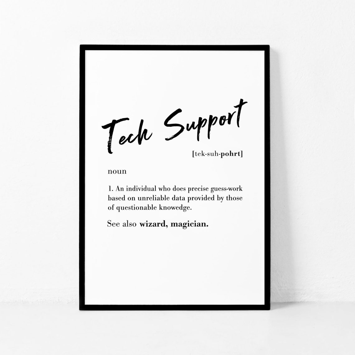 Funny Tech Support Definition Printable Technical Support - Etsy
