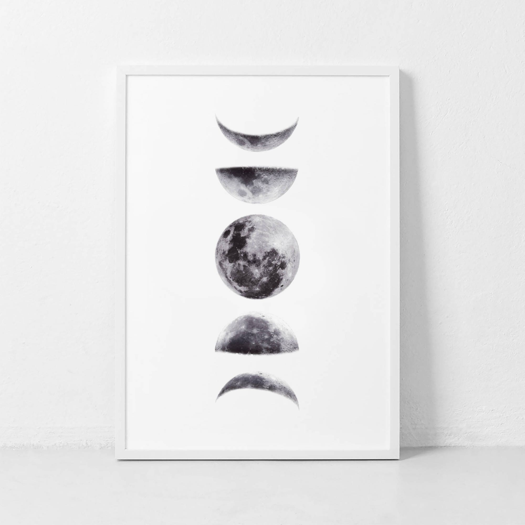 Moon Phases Print Moon Print Moon Poster La Lune Print | Etsy