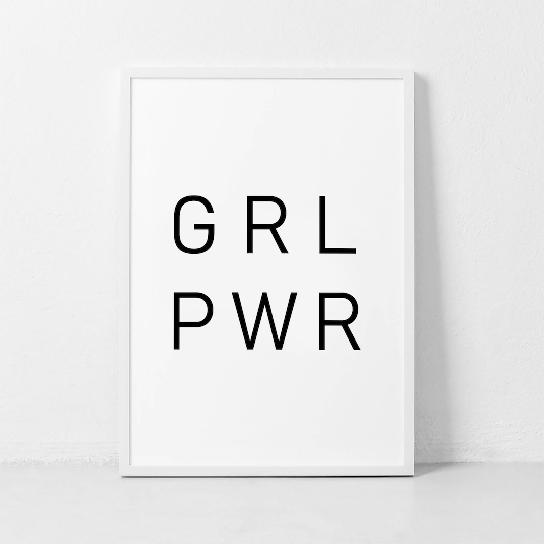 Grl Pwr Print, Girl Power Print, Feminist Prints, Bedroom Wall Art ...