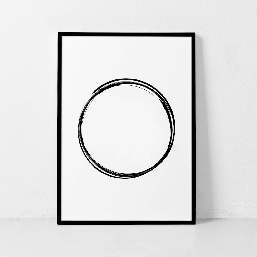 Karma Symbol, Karma Wall Art, Karma Circle, Circle Prints, Brush Line ...