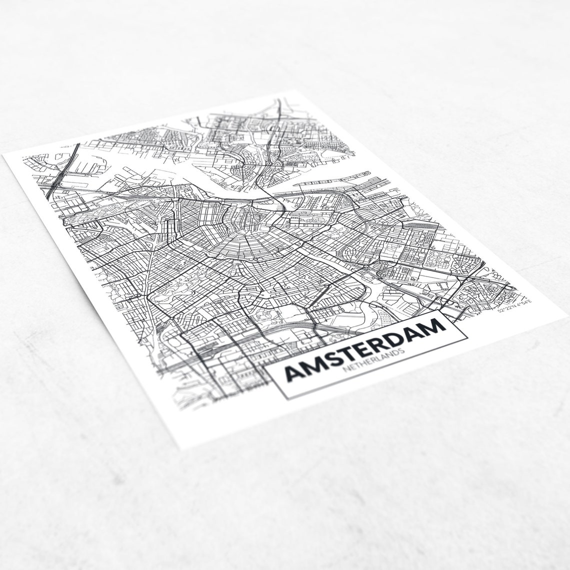 Amsterdam Map Print, Amsterdam Map Poster, Netherlands Print, Amsterdam ...