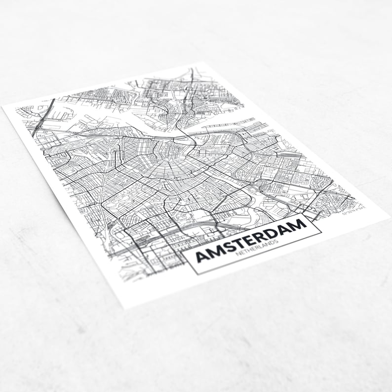 Amsterdam Map Print, Amsterdam Map Poster, Netherlands Print, Amsterdam ...