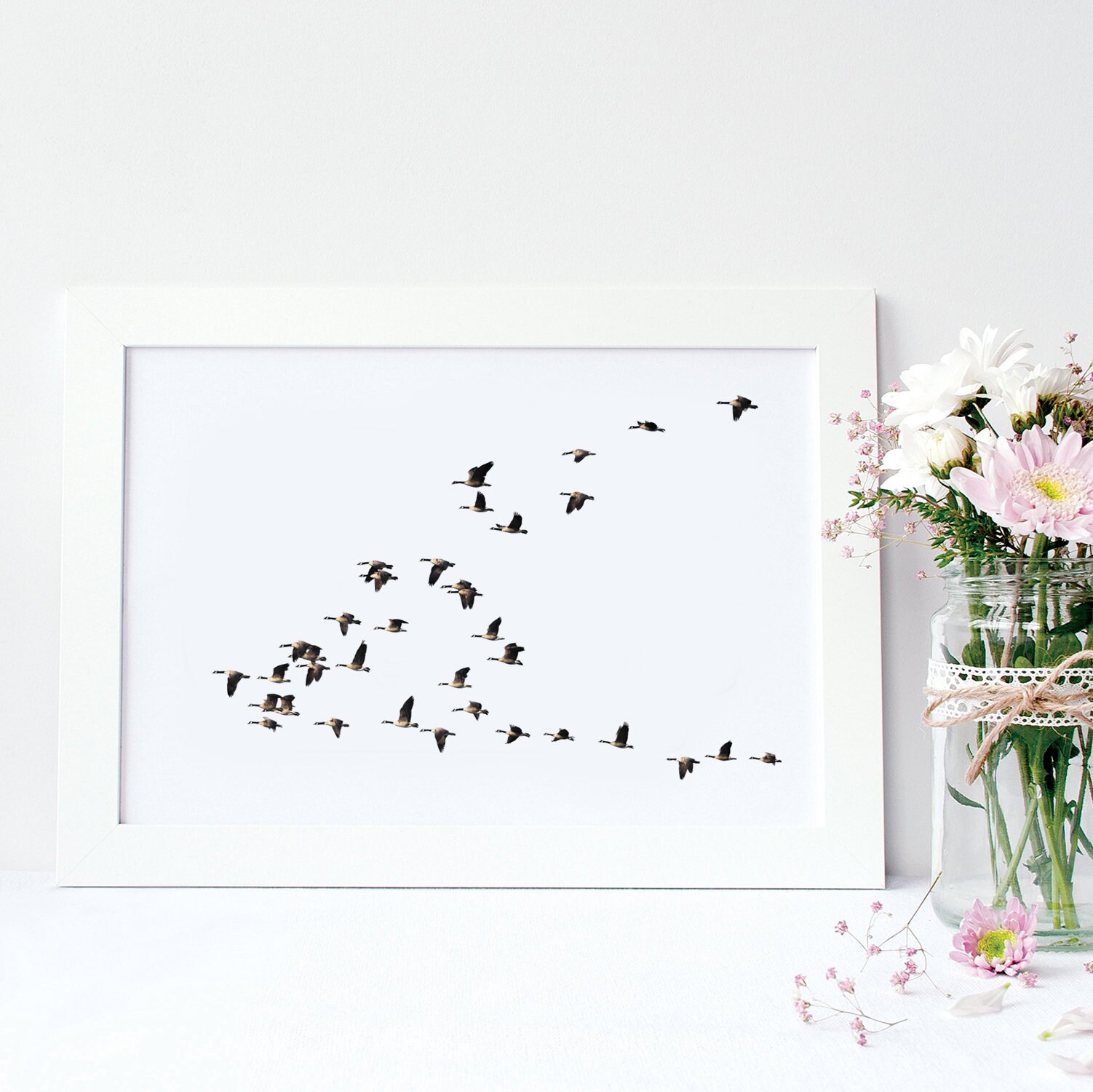 Flying Bird Print Scandinavian Print Minimalist Bird Print | Etsy