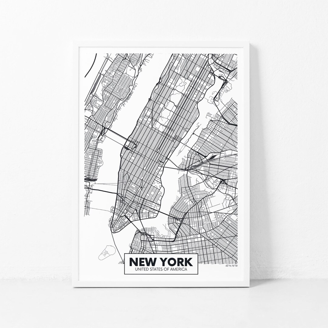 New York Map Print, New York Map Poster, Printable NYC, City Poster ...