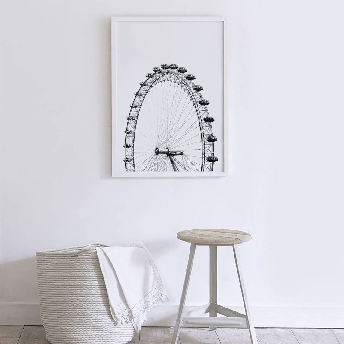 Ferris Wheel Print Wall Print Art Minimalist Poster Digital | Etsy